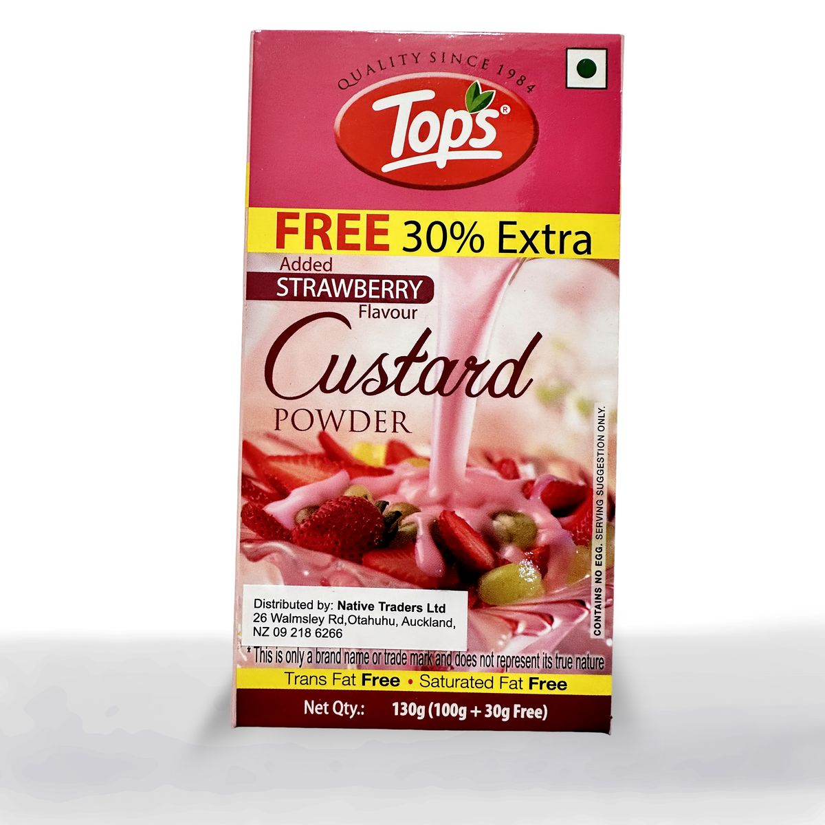 TOPS CUSTARD POWDER STRAWBERRY 130G | Medusa Store